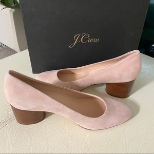 J. Crew | Shoes | Nwt J Crew Suede Stacked Midheel Pumps | Poshmark